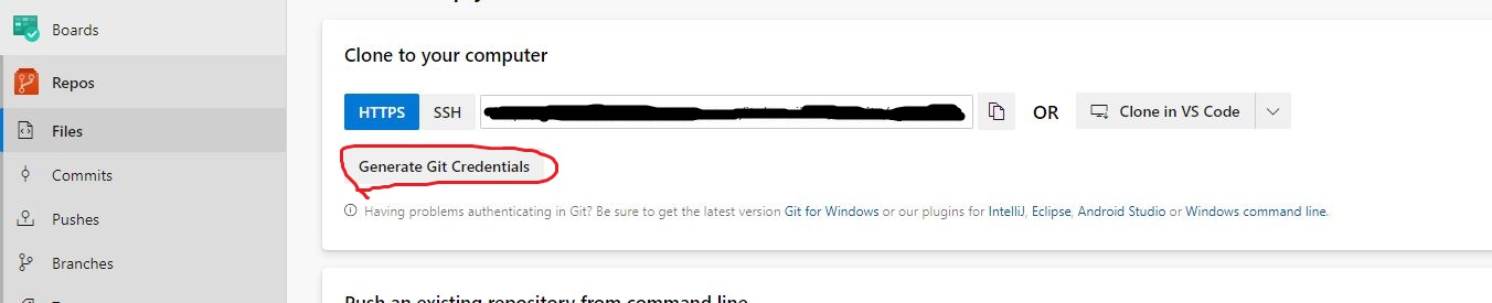 Azure DevOpsリモートリポジトリ接続時にfatal: Authentication failed for ‘https:xxxxxx ... Azure DevOpsリモートリポジトリ接続時にfatal: Authentication failed for ‘https:xxxxxx ...
