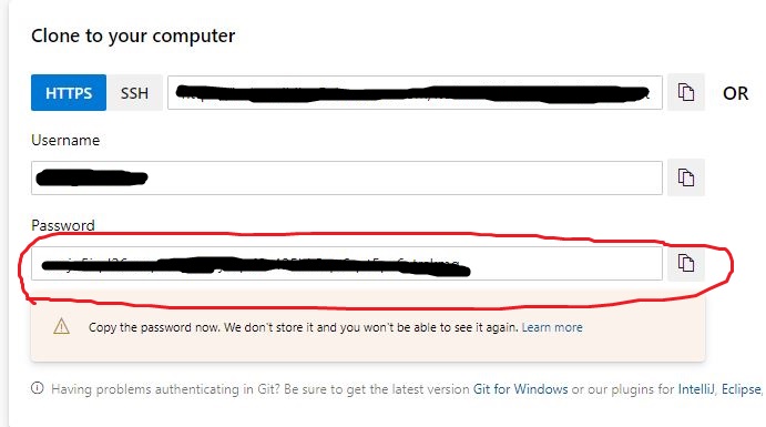 Azure DevOpsリモートリポジトリ接続時にfatal: Authentication failed for ‘https:xxxxxx ... Azure DevOpsリモートリポジトリ接続時にfatal: Authentication failed for ‘https:xxxxxx ...